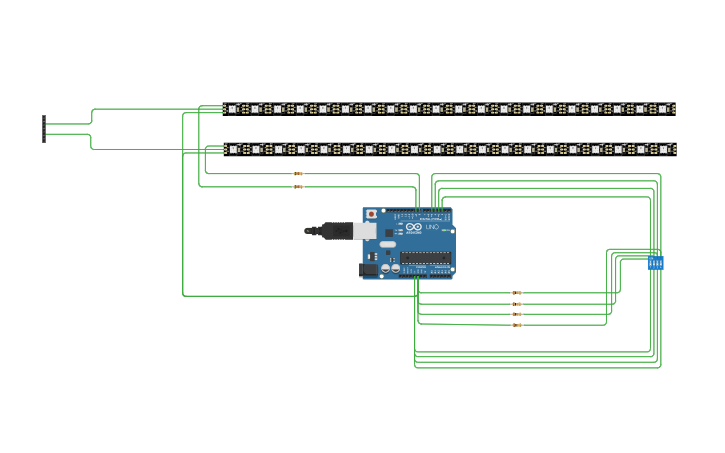 Circuit design sk6812 arduino project | Tinkercad
