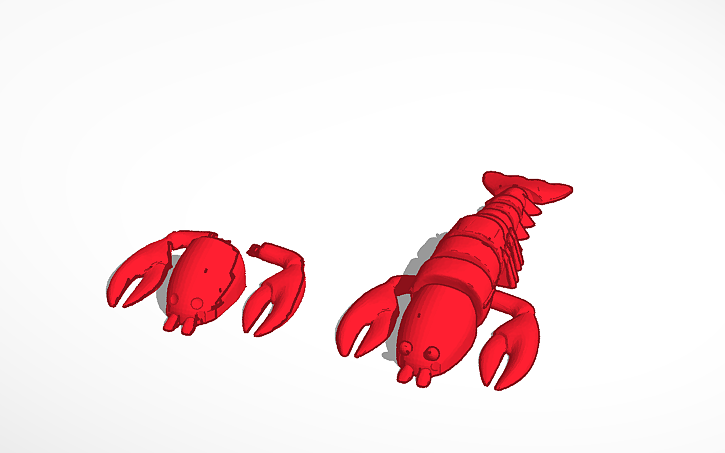 3D design Articulated Lobster - Tinkercad