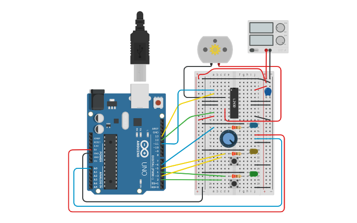 Circuit design Lab THM Part F | Tinkercad