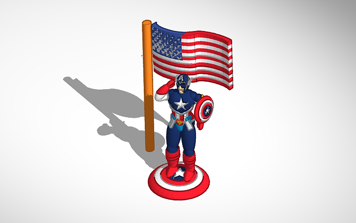 3D design THE Captain~America | Tinkercad