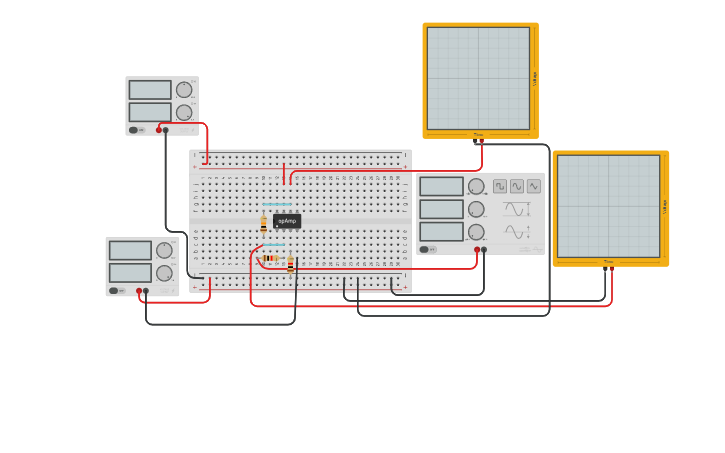 Circuit design NON INVERTING AMPLIFIER | Tinkercad