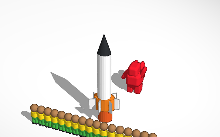 3D design Rocket mars takes flight !!! - Tinkercad