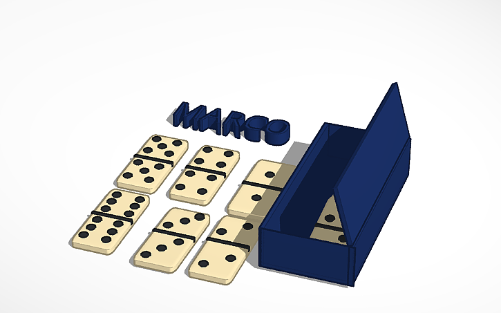 3D design DOMINO - Tinkercad