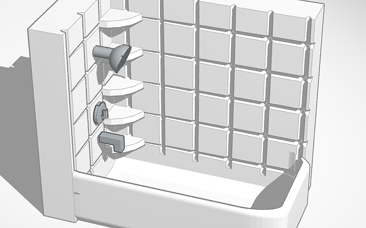 3D design shower - Tinkercad