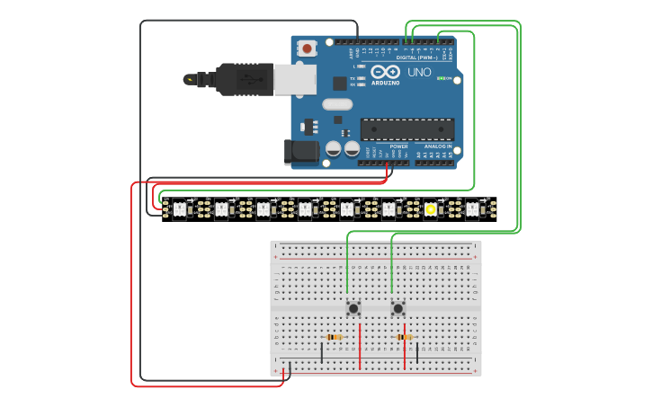 Circuit design Neo Pong - Tinkercad