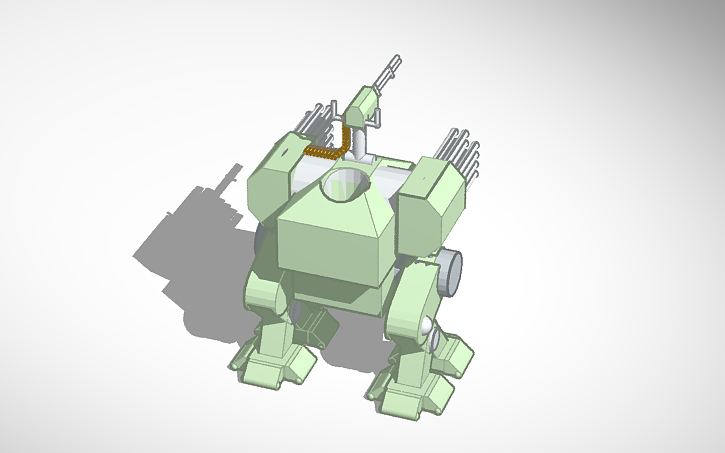 3D design Tank Mech - Tinkercad