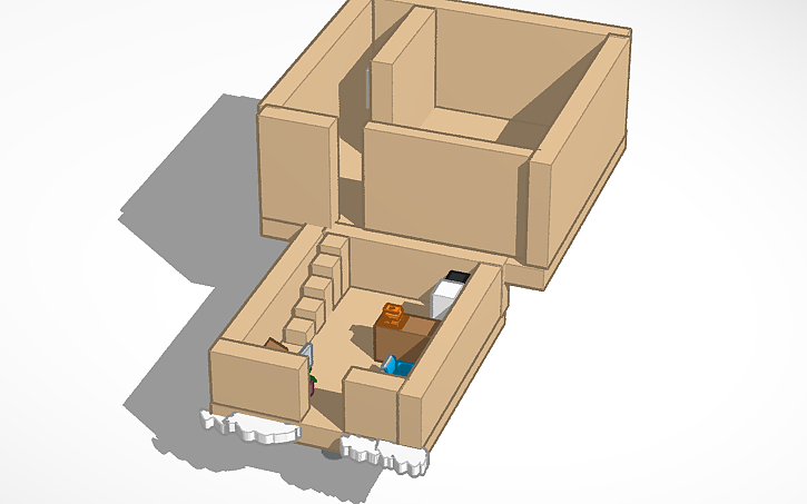 3D design cute little modern house | Tinkercad