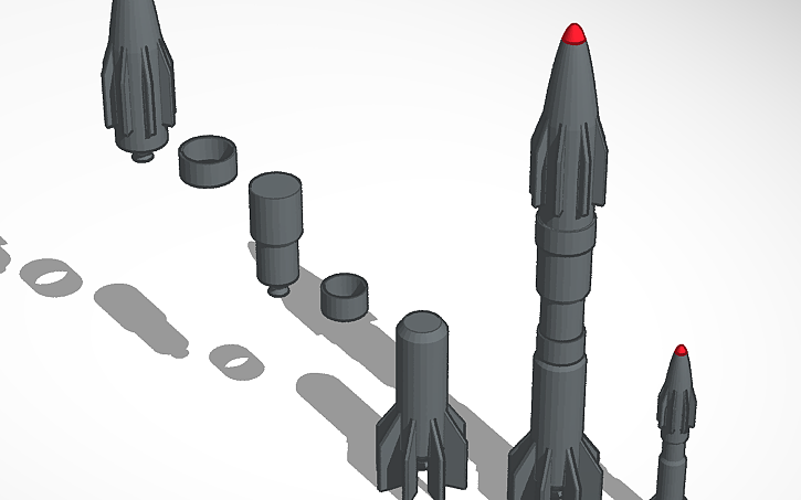 3D design KODAK Three-Stage Missile - Tinkercad