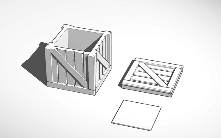 3d Design Tiny Crate Tinkercad