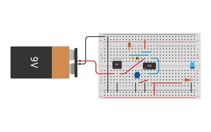 Circuit design 555 Timer - Tinkercad