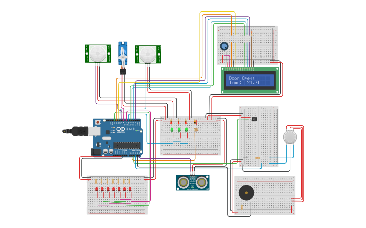Circuit design Smart cold storage | Tinkercad