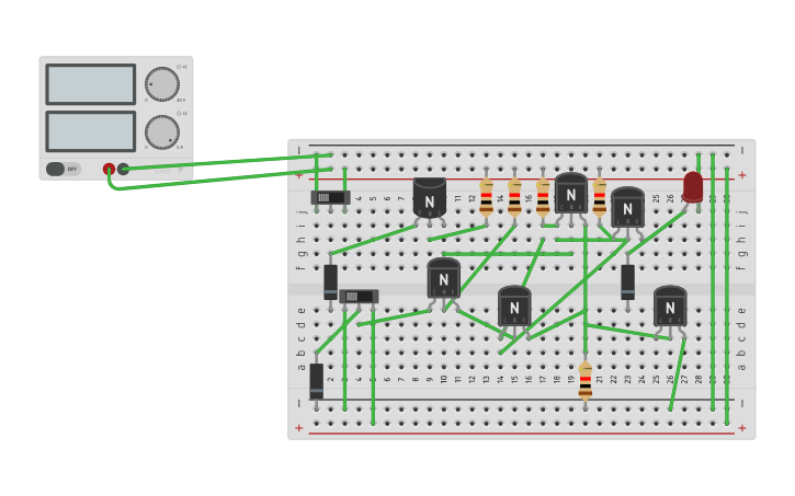 Circuit design ttl nor - Tinkercad