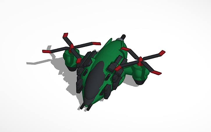 3D design VTOL gunship | Tinkercad