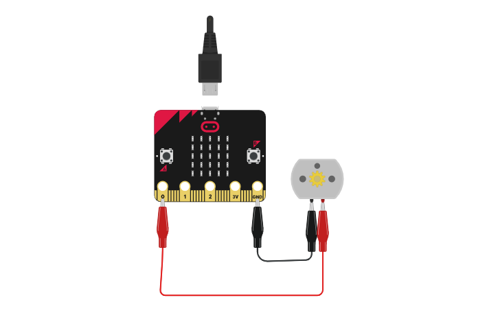 Circuit design micro bit temperature - Tinkercad