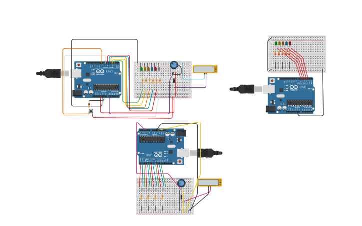 Circuit design Sequencia de Leds/LedsRGB pisca pisca | Tinkercad