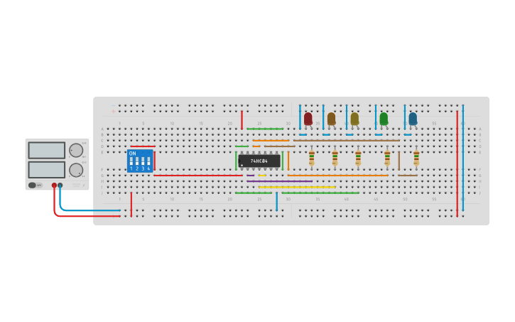 Circuit design lab 8 - NOT gate | Tinkercad