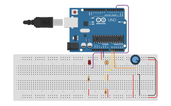 Circuit design Blink light | Tinkercad