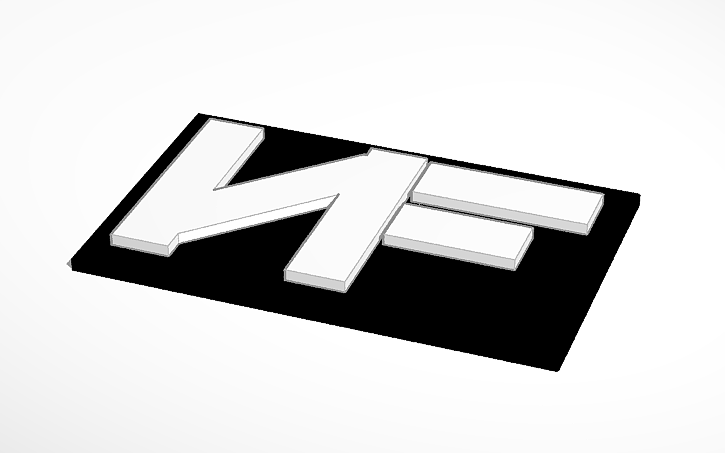 3D design NF Rapper Logo | Tinkercad