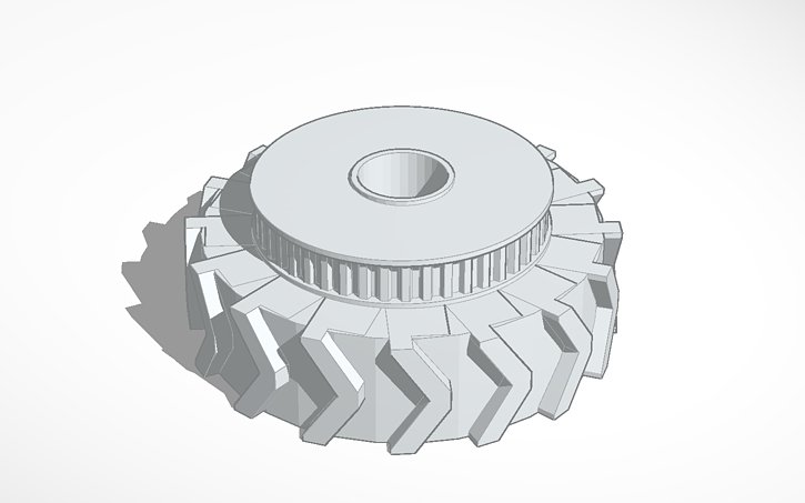 3D design Wheel Left - Belt Driven - Tinkercad