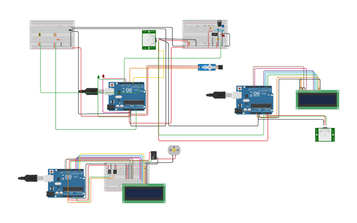 Circuit design Smart Classroom - Tinkercad