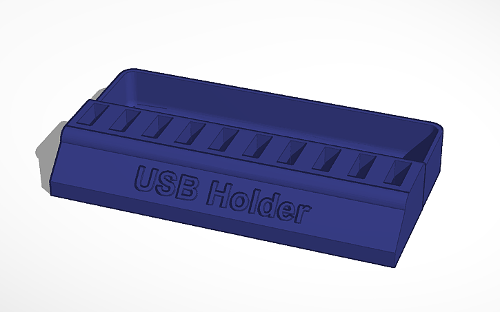 3D design USB Holder - Tinkercad