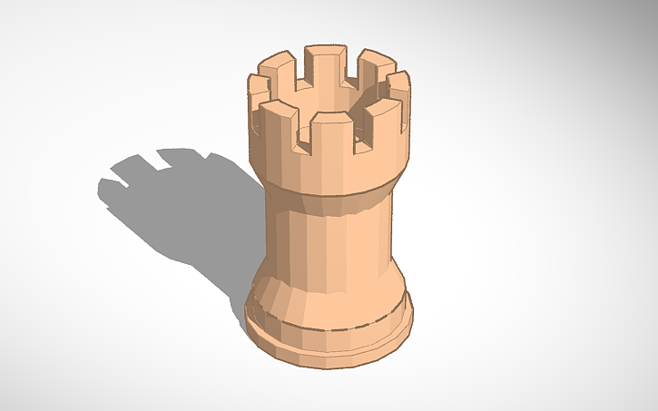 3D design Chess rook - Tinkercad