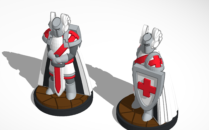 3D design Order of the Red Cross Paladin Cleric pathfinder DnD D&D ...