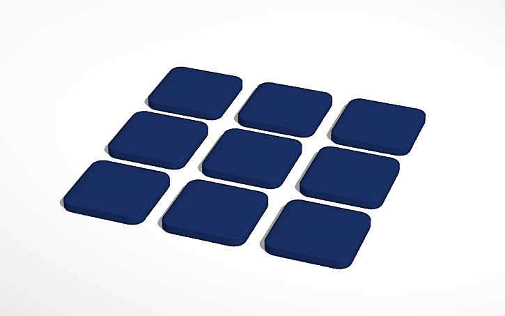 3D design Dark Blue Tiles Rubiks - Tinkercad