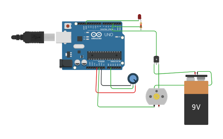 Circuit design LAB 7(motor) - Tinkercad