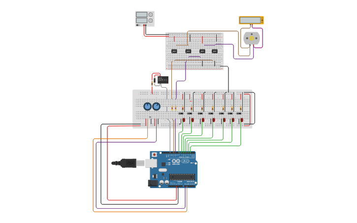 Circuit design Fire - Tinkercad