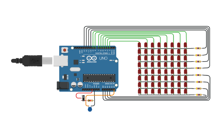 Circuit design perceptron multiplexing | Tinkercad