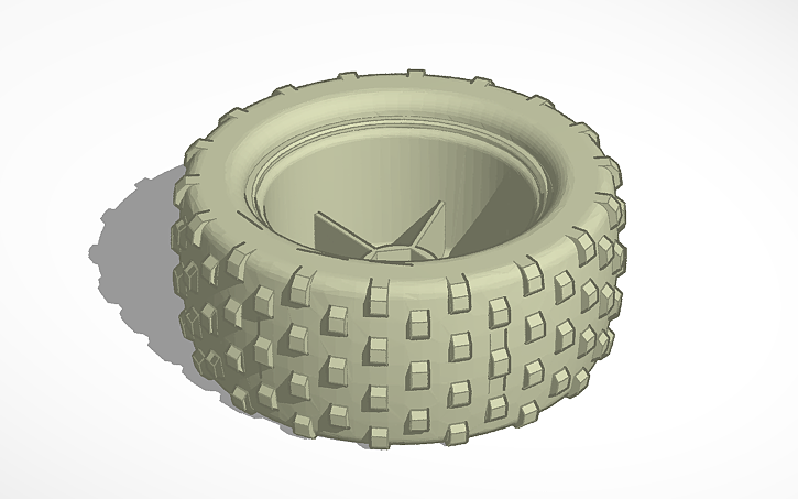 3D design rc car rear wheel - Tinkercad