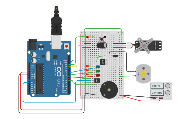 Circuit design Sistema de refrigeración - Tinkercad
