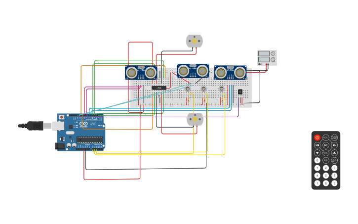 Circuit design CarSystem - Tinkercad