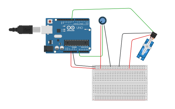 Circuit design Micro Servo - Tinkercad