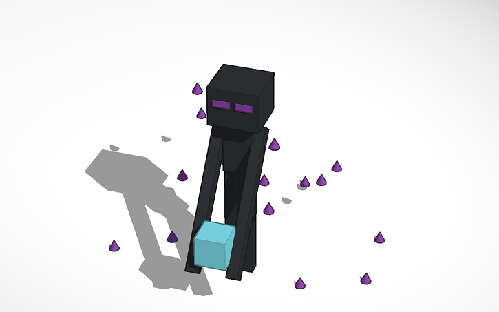 3D design minecraft enderman - Tinkercad
