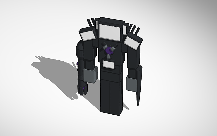 3D design Titan Tv man upgraded version - Tinkercad