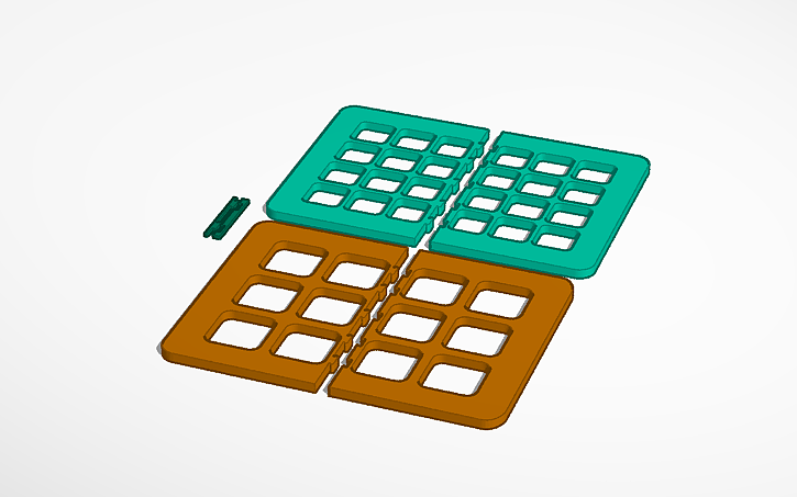 3D design Divided board for 24x24 printers - Tinkercad