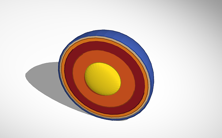 3D design Earth's Layers | Tinkercad