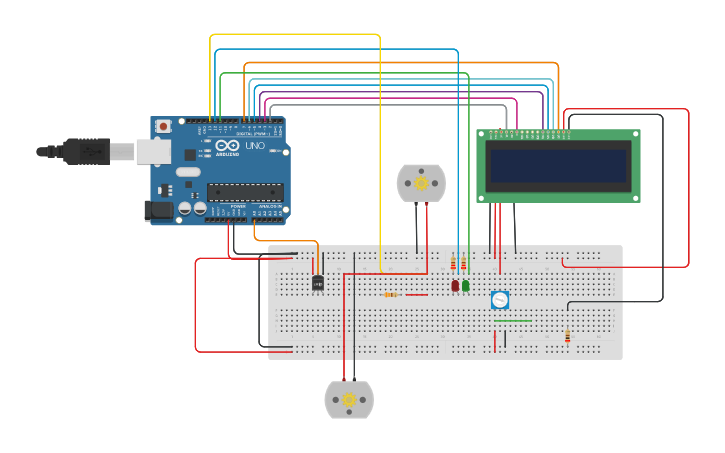 Circuit design IOT Smart Irrigation Project - Tinkercad