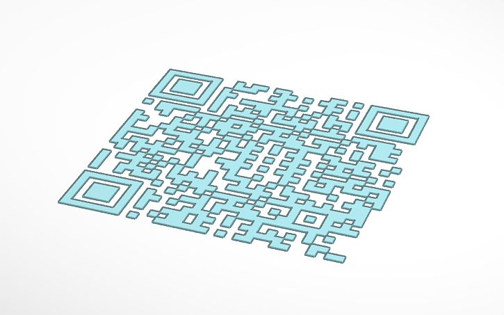 3D design QR code - Tinkercad