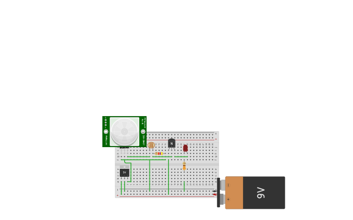 Circuit design Automatic Street Light with pir sensor - Tinkercad