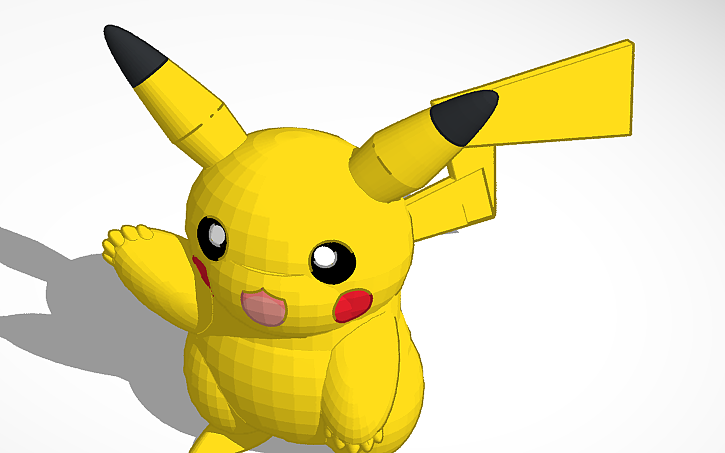 3D design Pikachu - Tinkercad