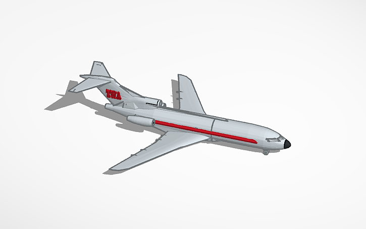 3D design TWA Boeing 727 - Tinkercad