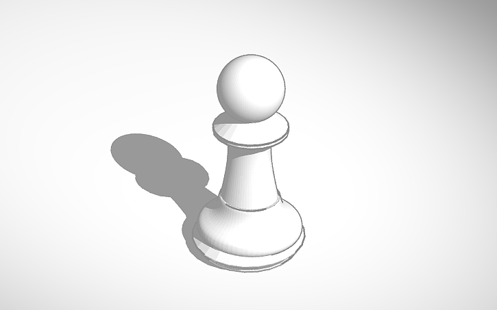 3D design Pawn chess piece - Tinkercad