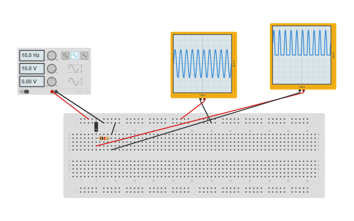 Circuit Design Half Wave Rectifier Without Filter Tinkercad