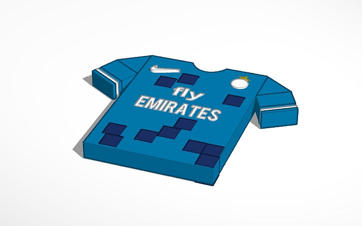 3D design 2ª Equipación del Real Madrid - Tinkercad