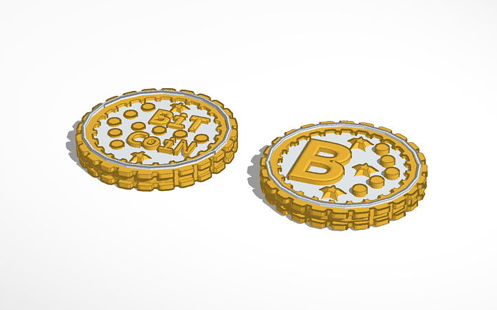 3D design Concept Bit Coin - Tinkercad
