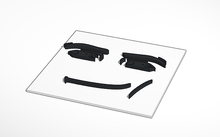 3D design man face - Tinkercad