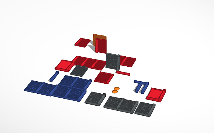 3D design Brick retaining wall N HO scale - Tinkercad